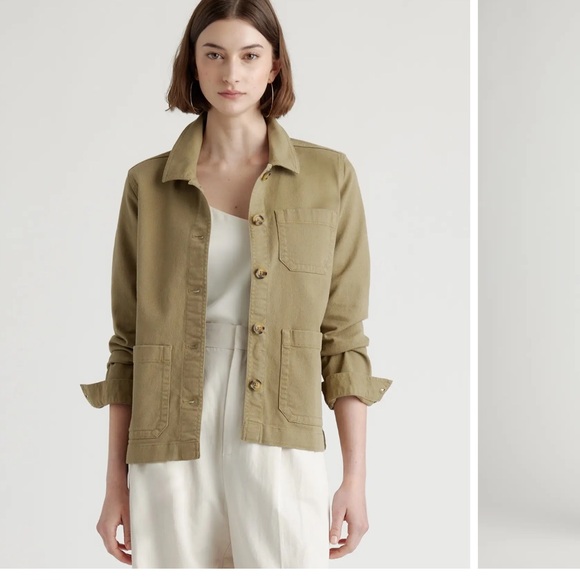 Quince | Jackets & Coats | New Quince Organic Comfort Stretch Chore ...
